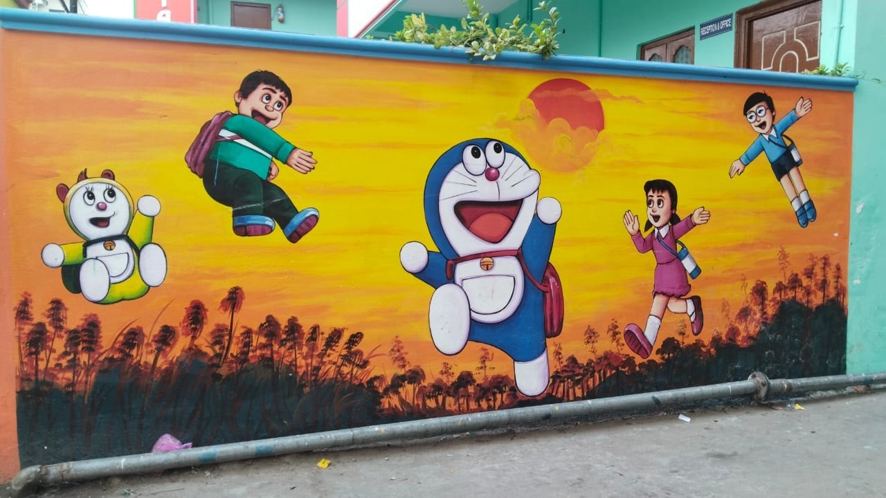 Doraemon Paintings | Doraemon Painting Ideas For Kids - Abirpothi