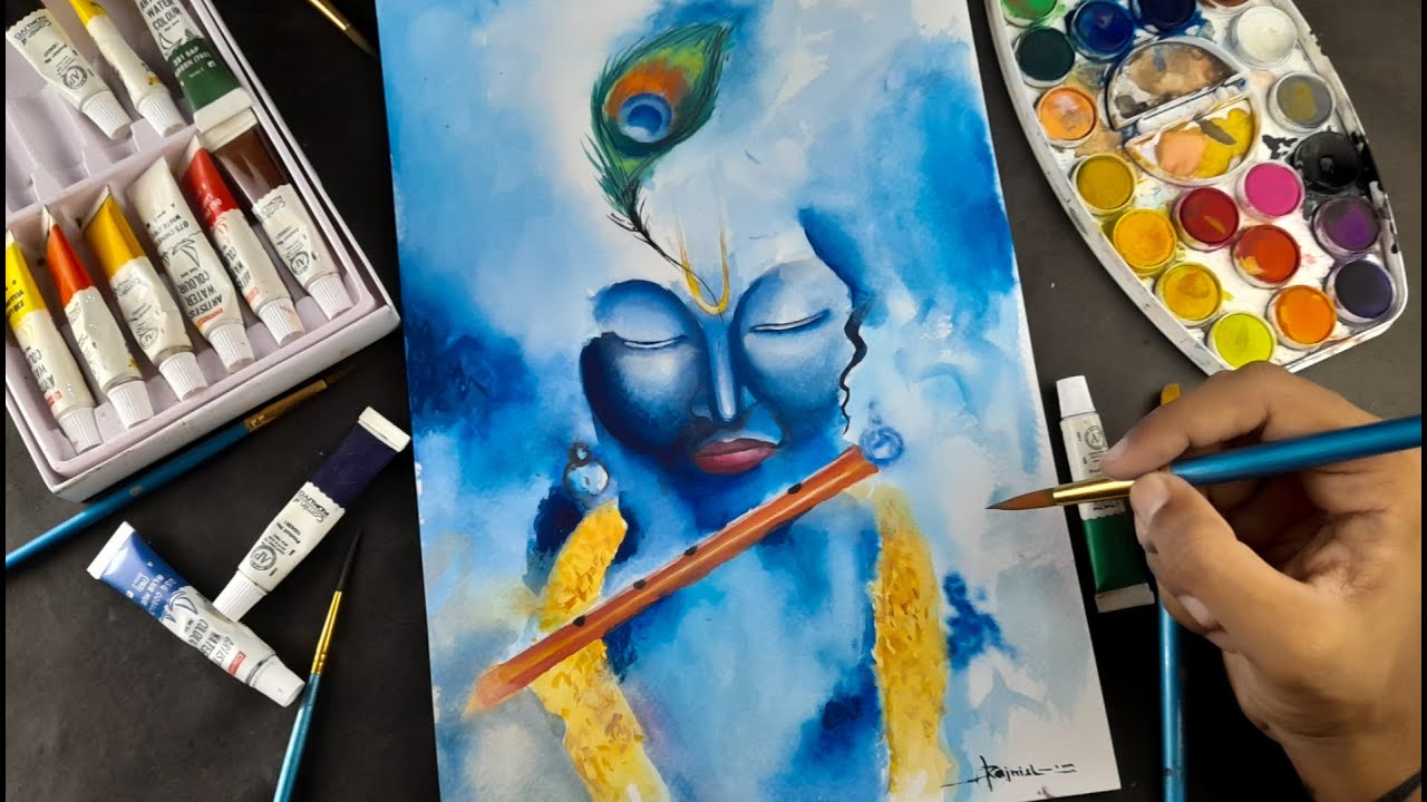 A Modern Twist of Krishna Janmashtami Paintings - Abirpothi
