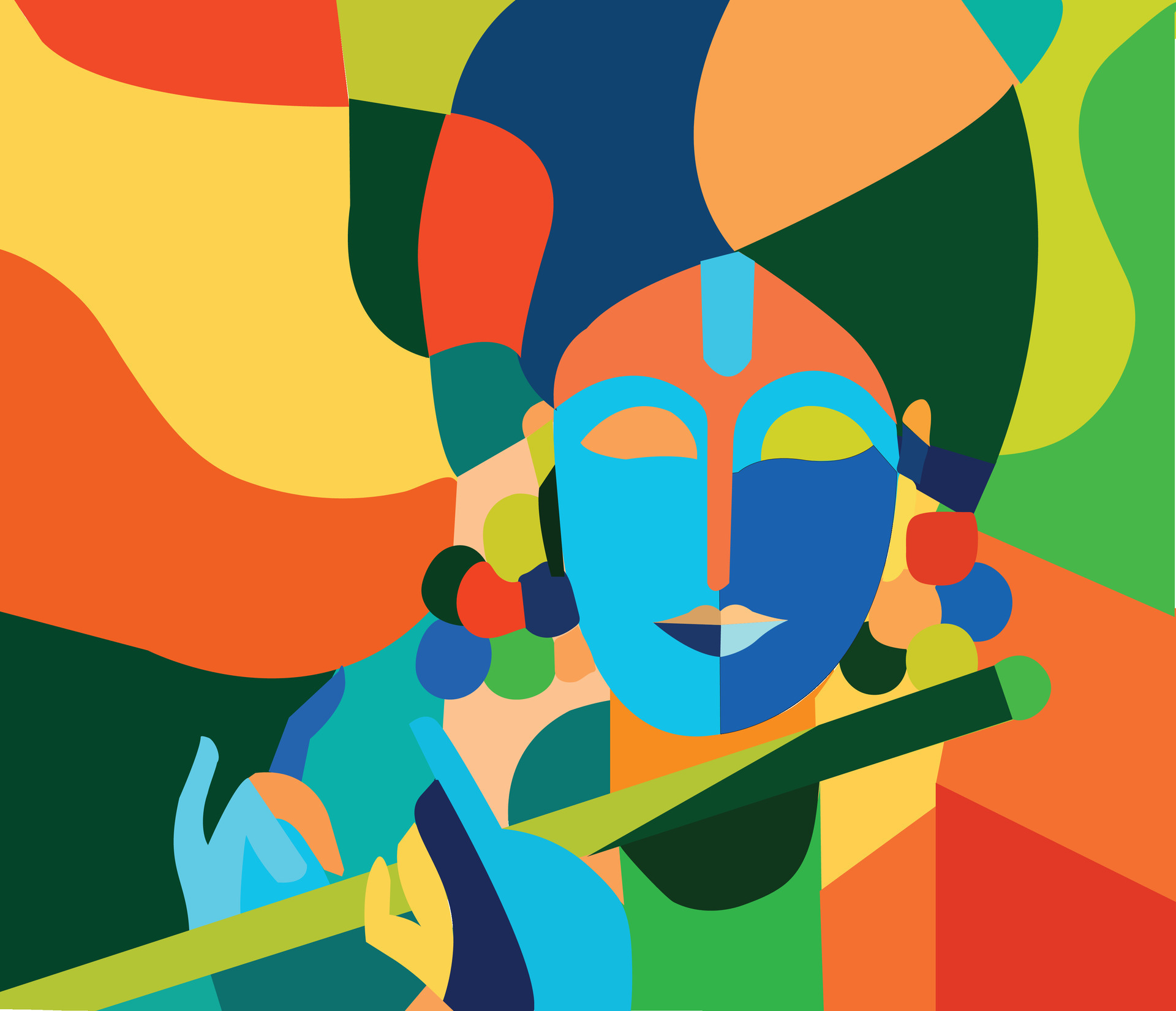 A Modern Twist of Krishna Janmashtami Paintings - Abirpothi